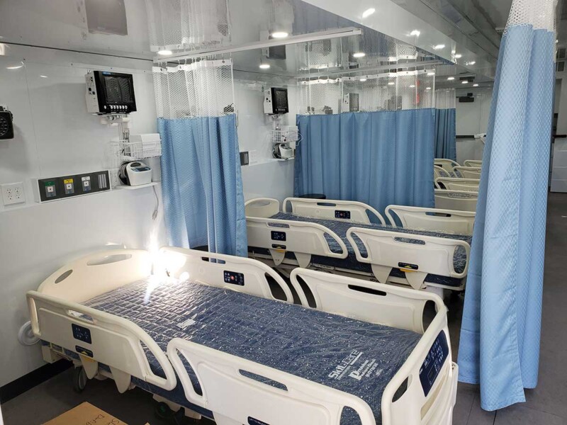 Photo Texas Emergency Covid Mobile Icu Facility Inside Side View After ...